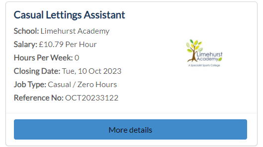 Limehurst Academy - Vacancies